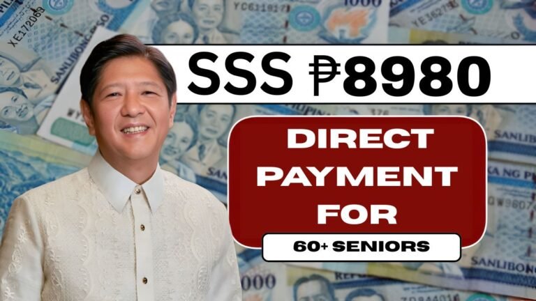 SSS ₱8980 Direct Payment for 60+ Seniors: Check Eligibility & Payout ...